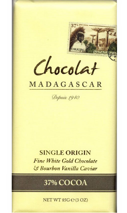Chocolat Madagascar 37% White Chocolate with vanilla cavier | Artisan ...